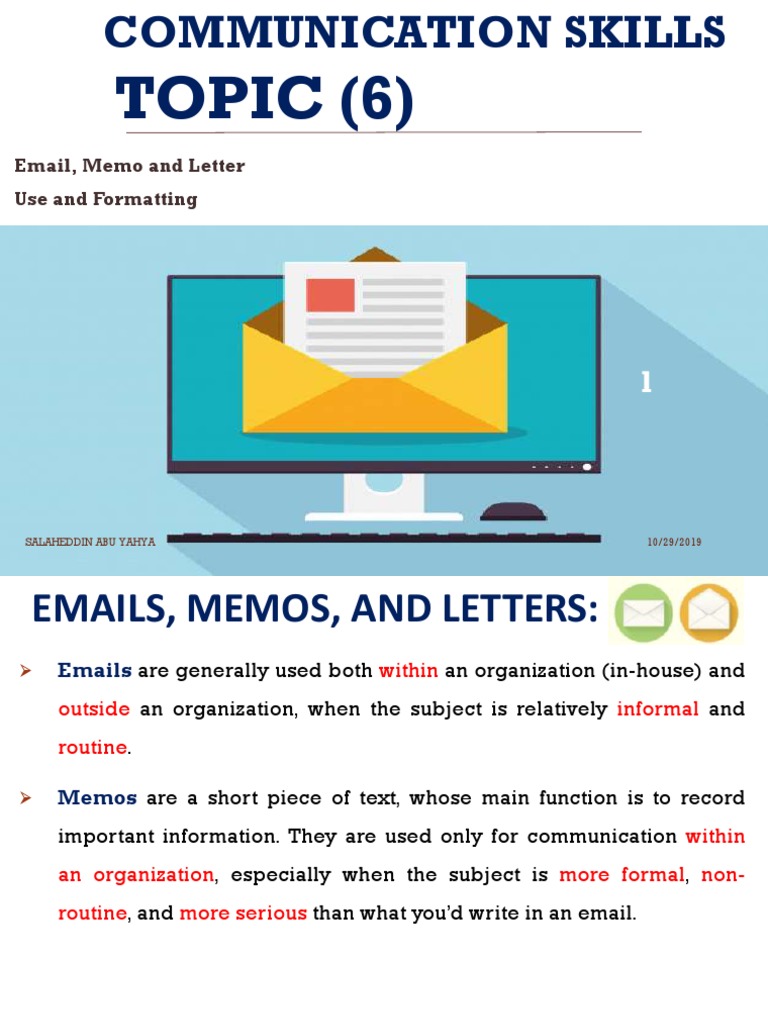 Emails and Memos: Key Formatting Tips | PDF | Communication