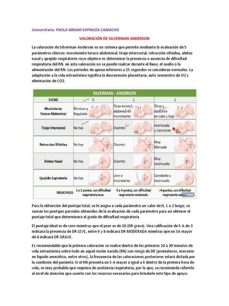 Evaluación Silverman-Andersen RN | PDF