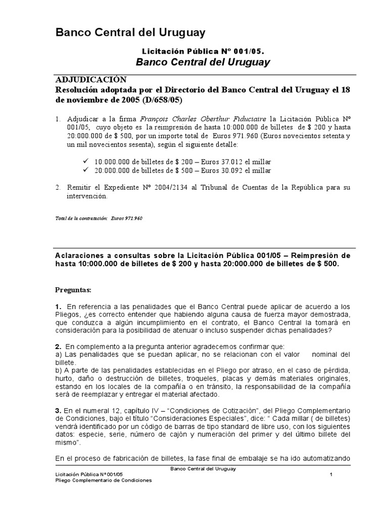 Sgsulp 0105 | PDF | Billete de banco | Uruguay