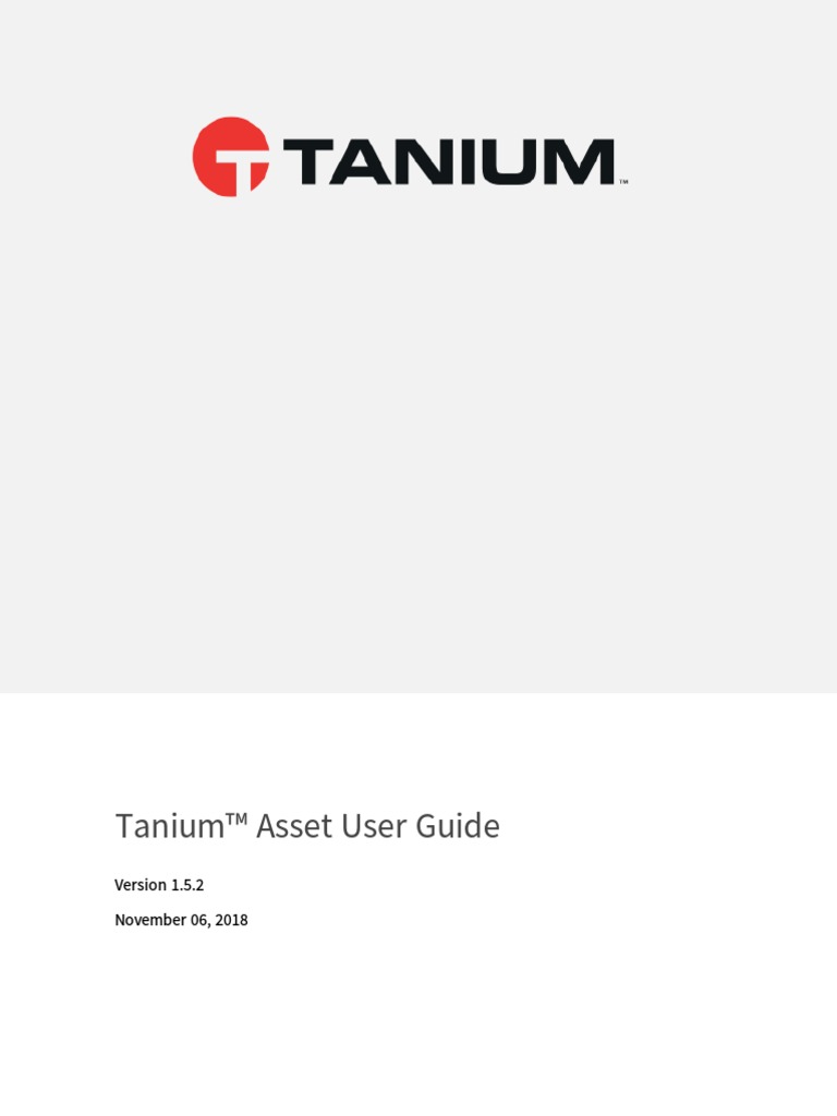 Tanium Asset 1.5.2 Ug | PDF | Json | Databases
