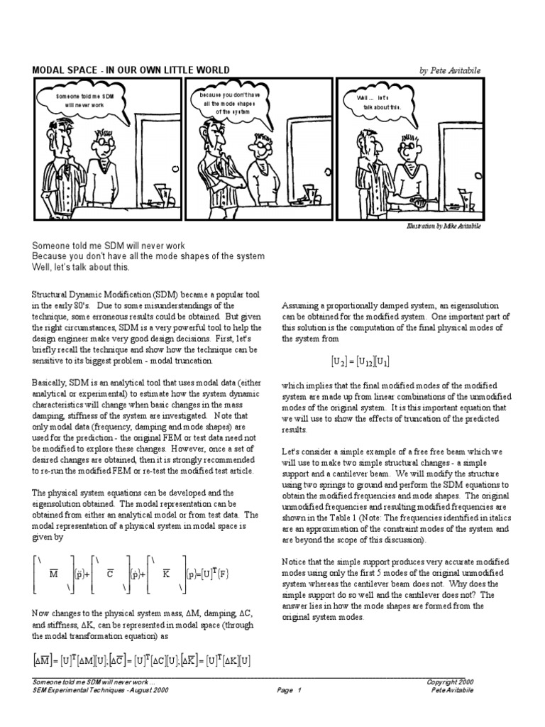 Structural Dynamic Modification | PDF | Normal Mode | Structural ...
