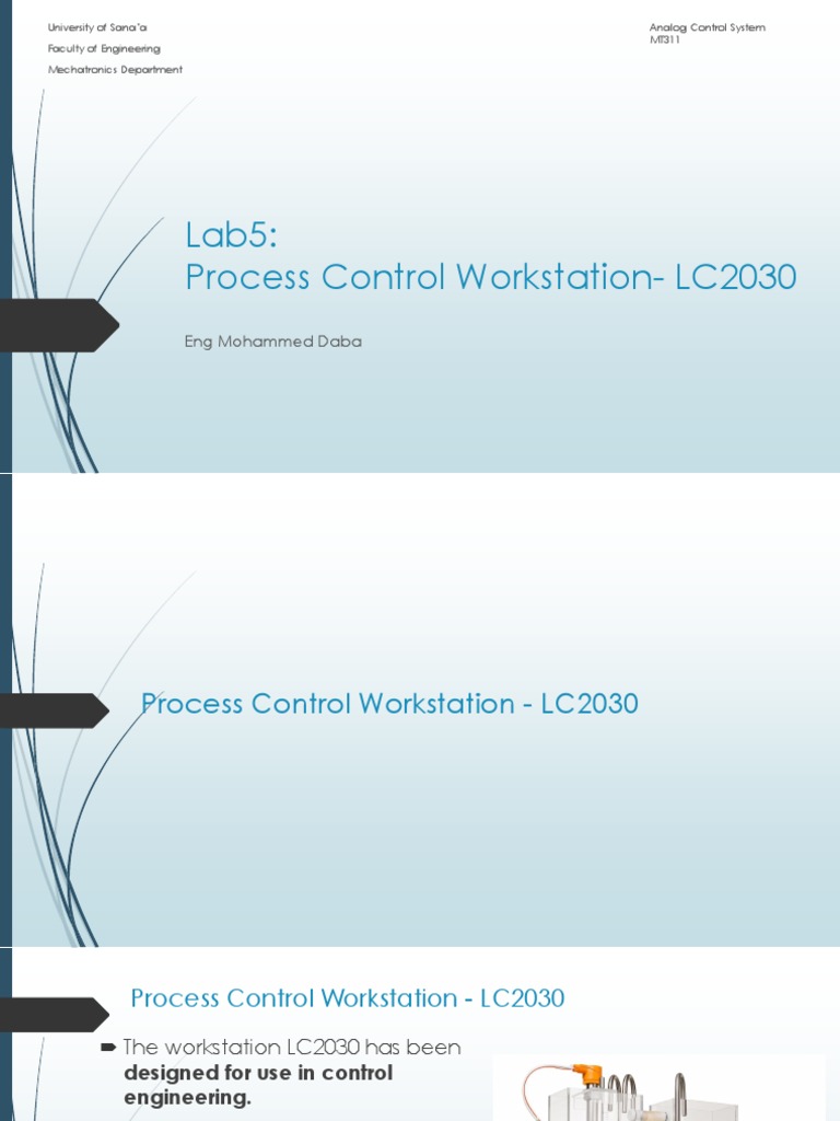 Lab5 - Process Control Workstation - LC2030 | PDF | Control Theory ...