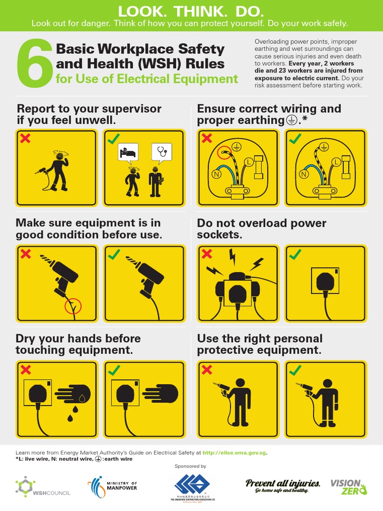 For Use of Electrical Equipment: Basic Workplace Safety and Health (WSH ...