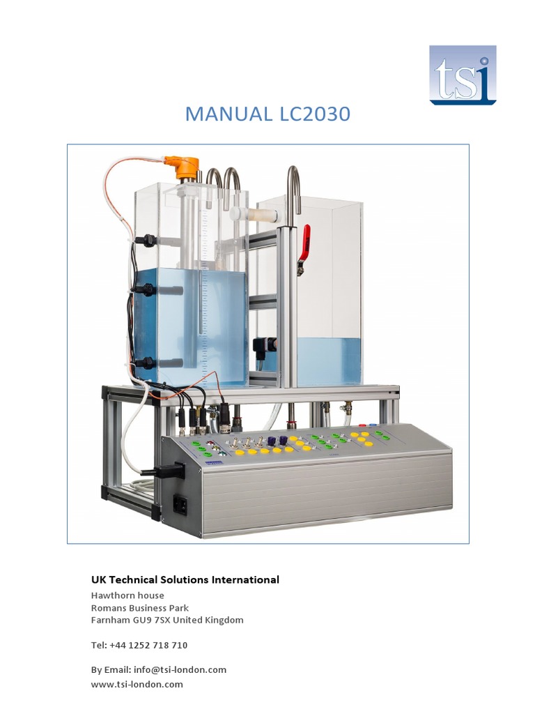 TSI User Manual LC2030 | PDF | Switch | Vacuum Tube
