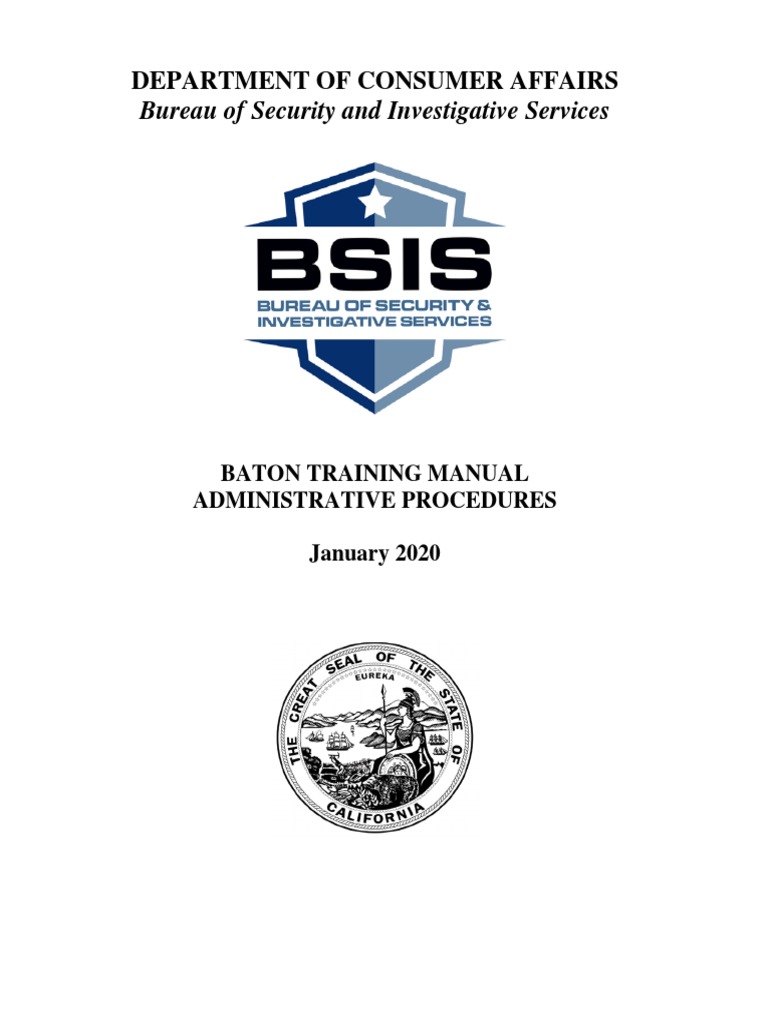 Bureau of Security and Investigative Services: Department of Consumer ...