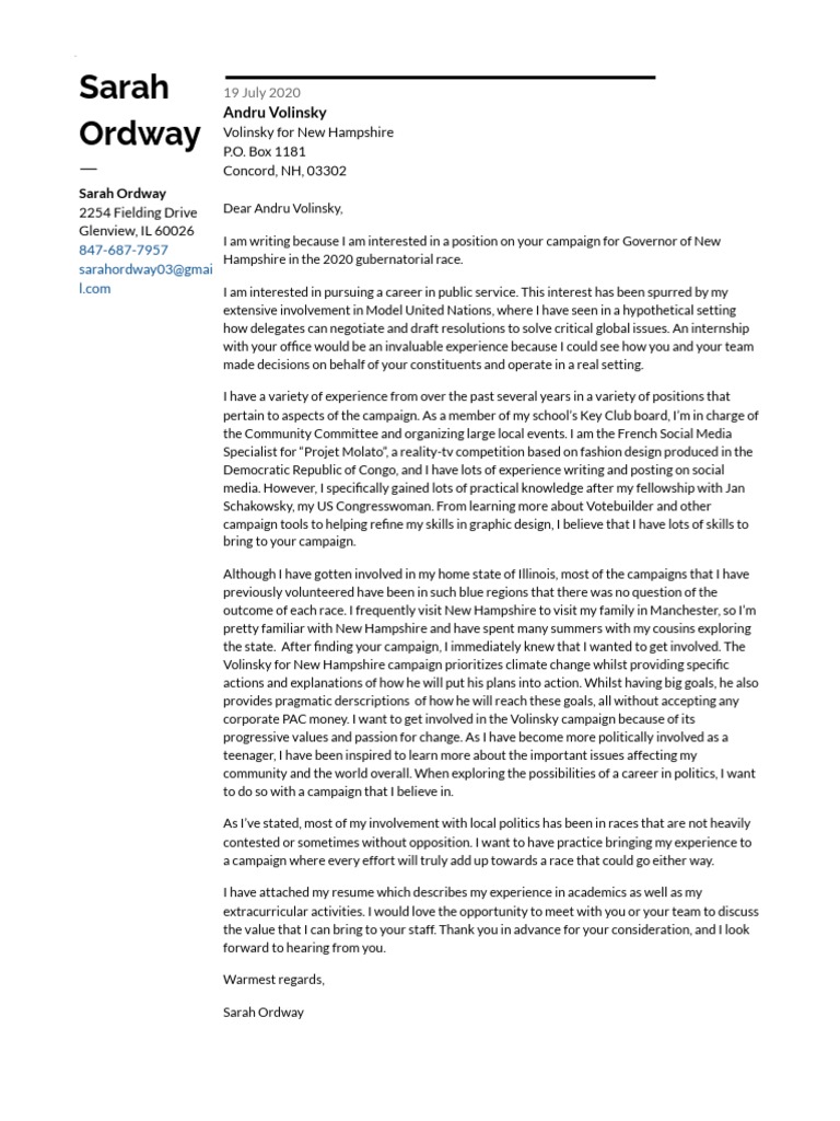 Cover Letter Final 1 | PDF