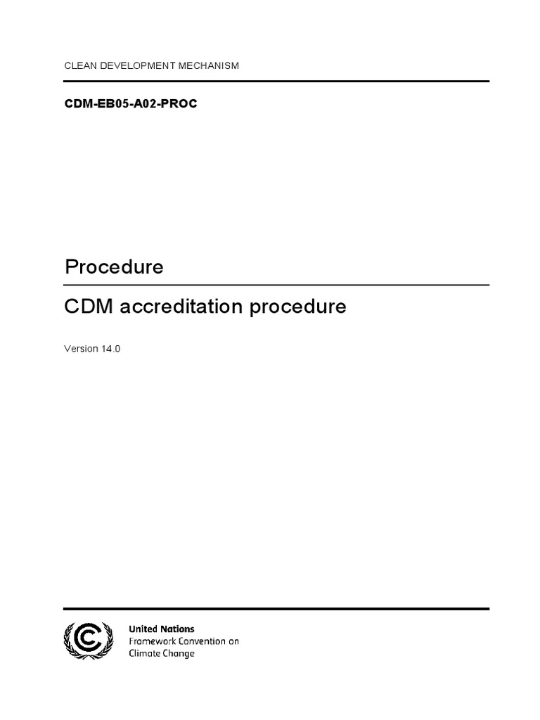 Procedure CDM Accreditation Procedure: CDM-EB05-A02-PROC | PDF ...