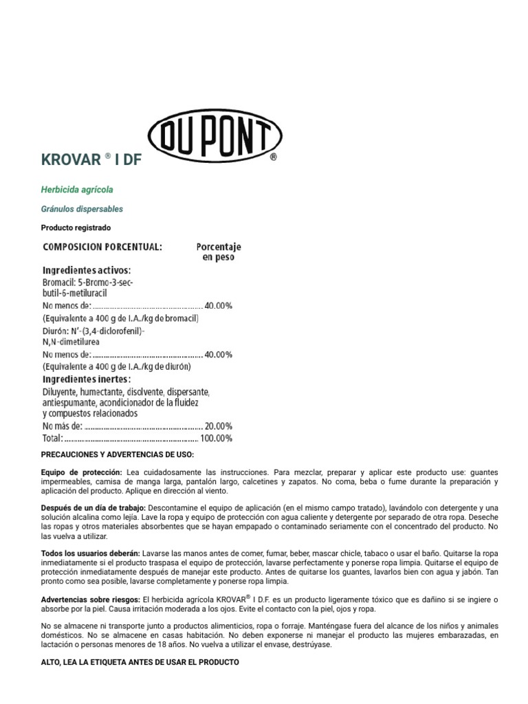 Krovar Granulosdispersables PDF | PDF | Residuos | Agua