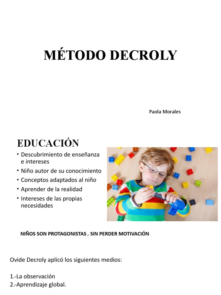 Método Decroly: Educación Centrada en el Niño | PDF