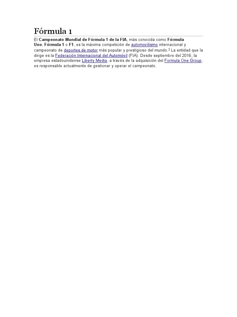 Fórmula 1 | PDF