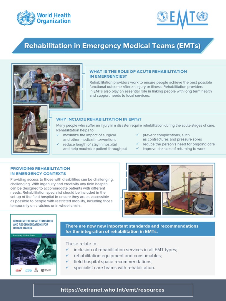 Rehabilitation in Emergency Medical Teams (Emts) | PDF | Physical ...