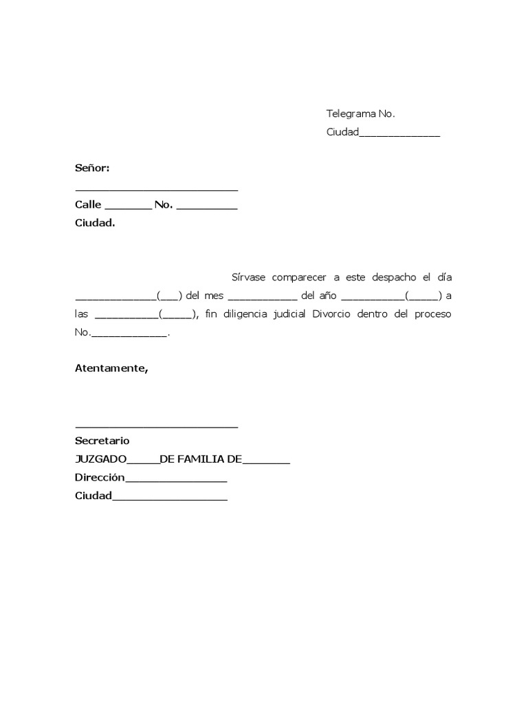 Modelo Telegrama | PDF