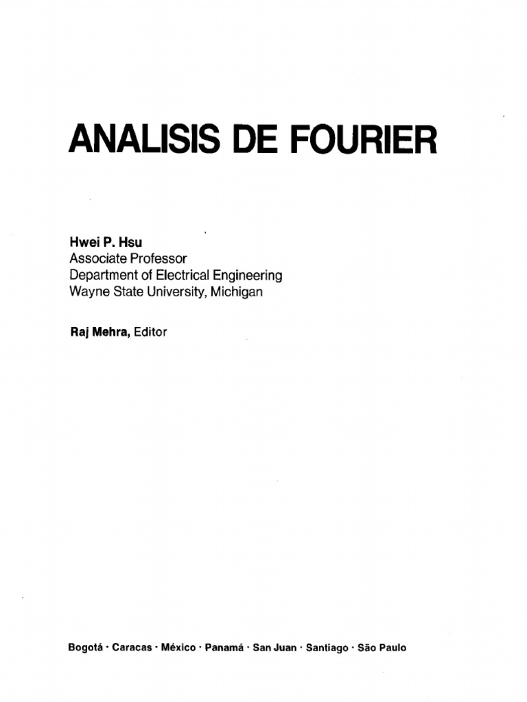ANALISIS DE FOURIER - Hwei P. Hsu PDF | PDF | Series de Fourier | Análisis