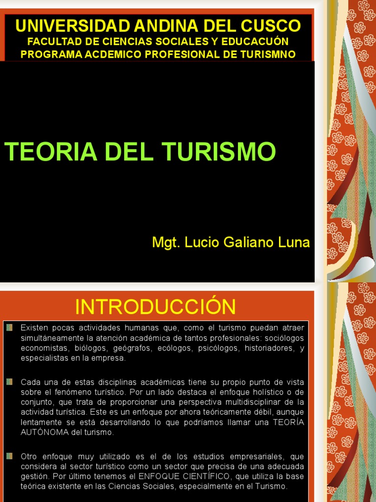 Curso de Teoria Del Turismo - Lugalu | PDF | Turismo | Teoría
