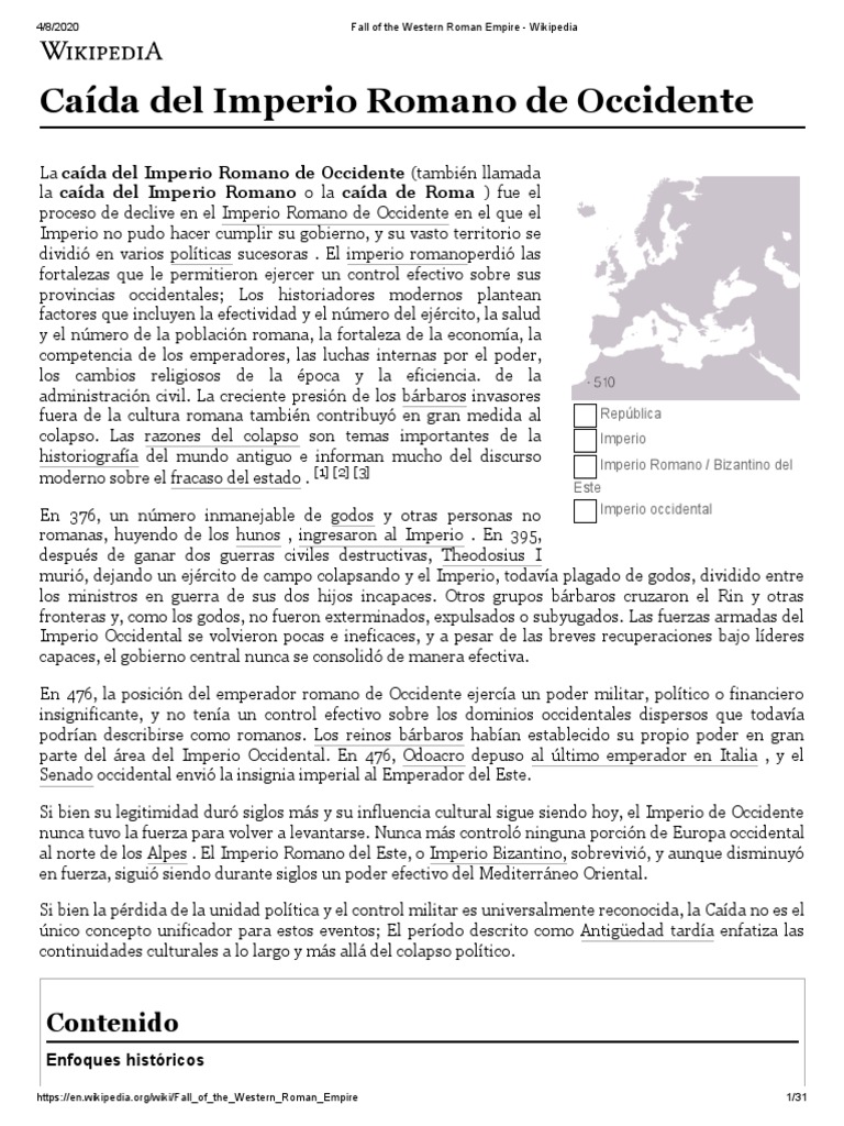 Fall of The Western Roman Empire - Wikipedia | PDF | Antiguedad clasica ...