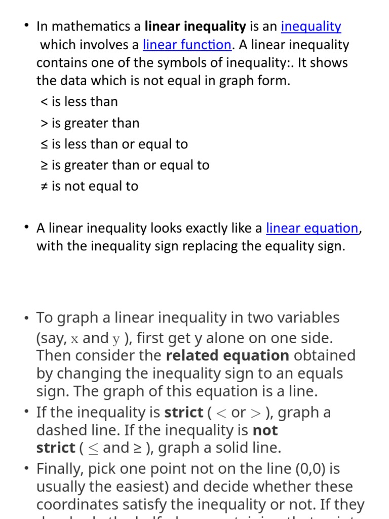 Graphing Linear Inequalities Guide | PDF