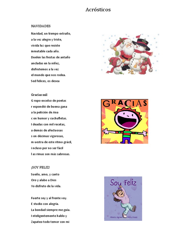 Acrósticos NAVIDAD | PDF