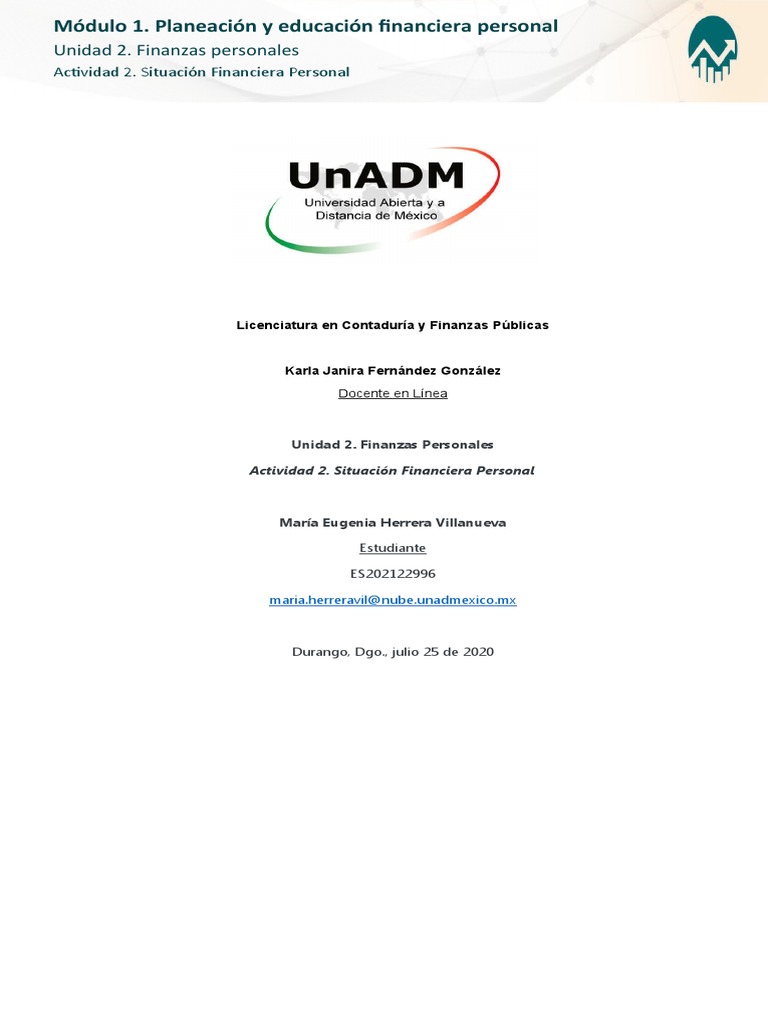 M1 U2 A2 MAHV EstadosFinancieros | PDF | Finanzas personales | Hoja de balance