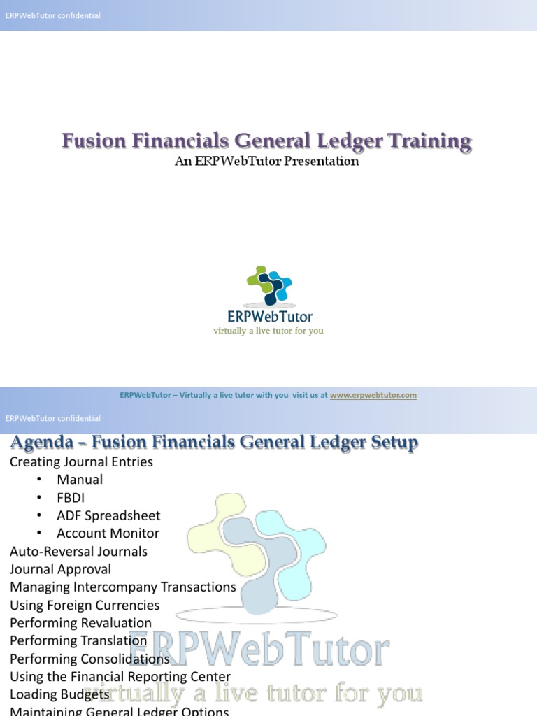 EWT Fusion Financials Training General Ledger Day 3 and 4 PDF | PDF ...