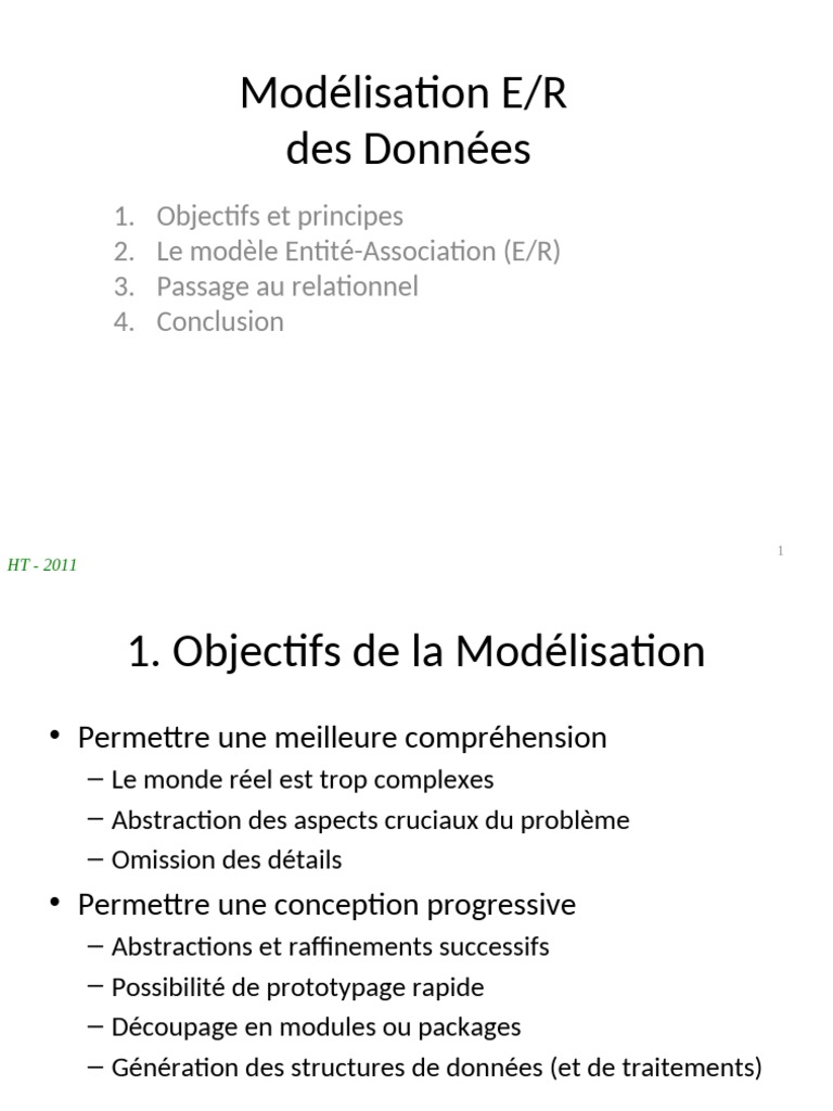 Modèle Entité-Association PDF | PDF | Bases de données | Modélisation