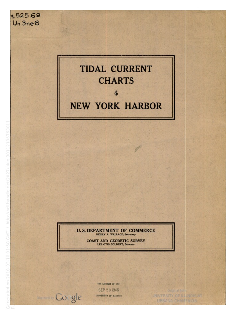 Tidal Current Charts For New York Harbor 6th Ed. | PDF | Tide ...