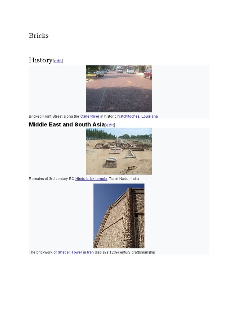 Bricks - A History | PDF | Brick | Concrete