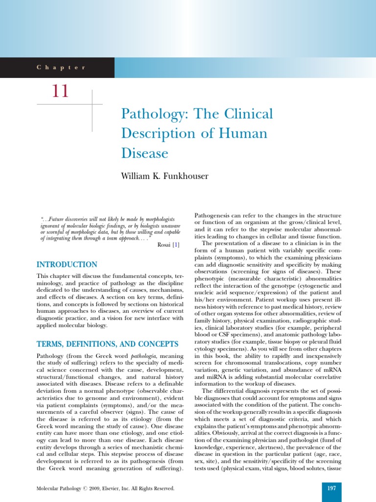 Chapter 11 - Pathology The Clinical Description of Hum - 2009 - Molecular Patho PDF | PDF ...
