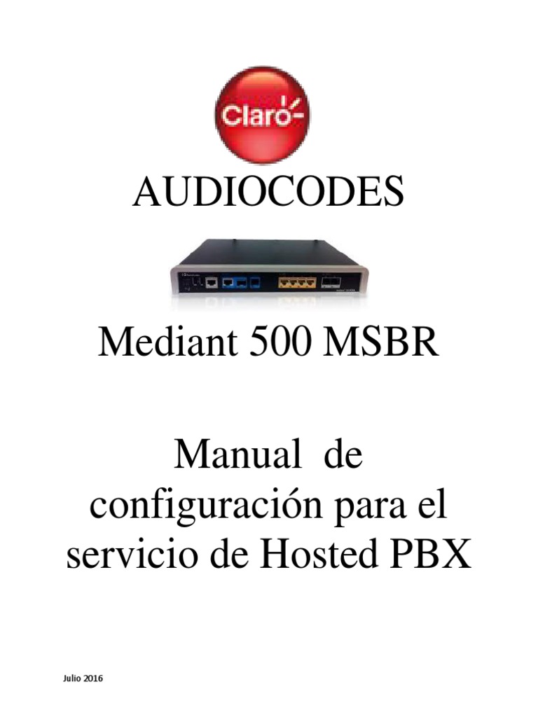 Manual de Audiocodes - v3.1 Version 7.20 | PDF | Dirección IP | Modo de ...