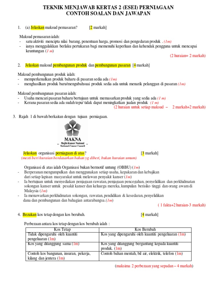 Contoh Soalan Dan Jawapan K2 PP PDF | PDF