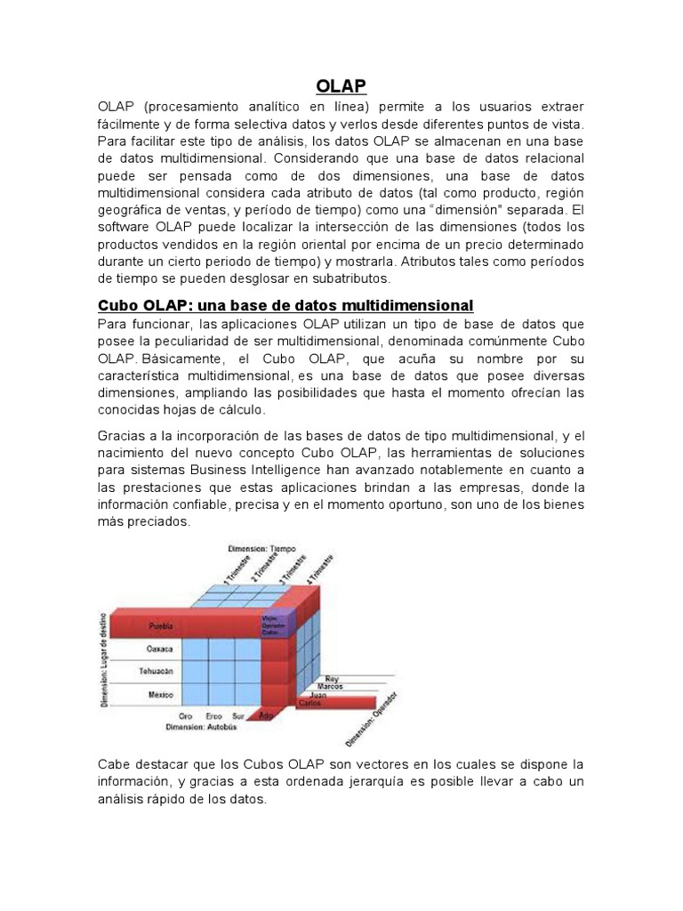 OLAP Y OLPT - Steven Morante | PDF | Bases de datos | Datos