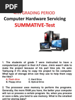First Summative Test - Computer Hardware Servicing | PDF | Computer ...