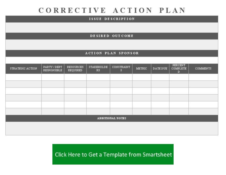 Corrective Action Plan | PDF