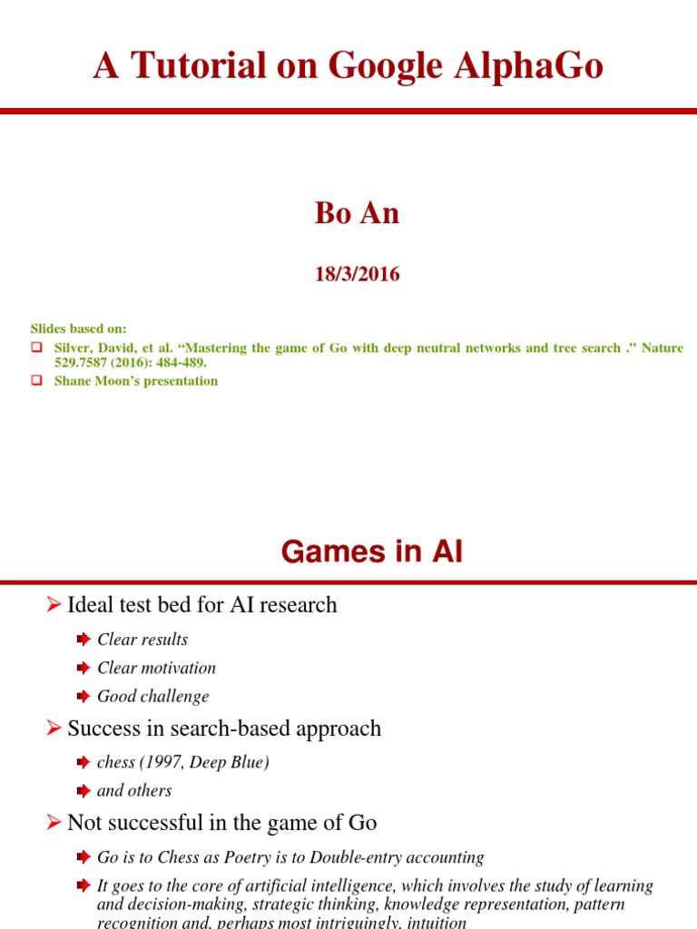 Tutorial - AlphaGo PDF | PDF | Artificial Intelligence | Intelligence (AI) & Semantics
