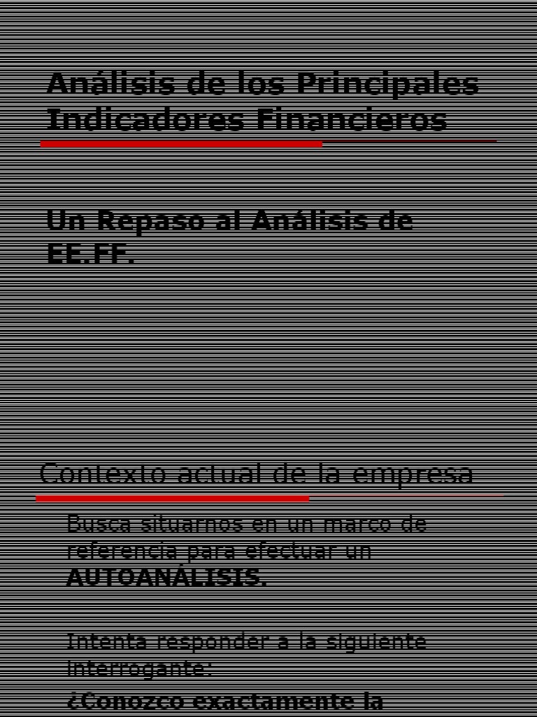 Tema 3 - Analisis de Los Princ - Indicadores Financ. | PDF | Capital de trabajo | Apalancamiento ...