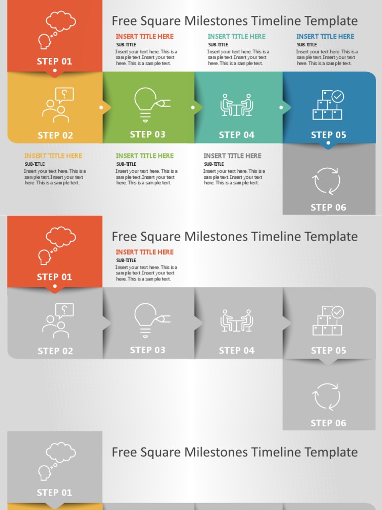 Free Square Milestones Timeline Template: Step 01 | PDF | Coupon ...