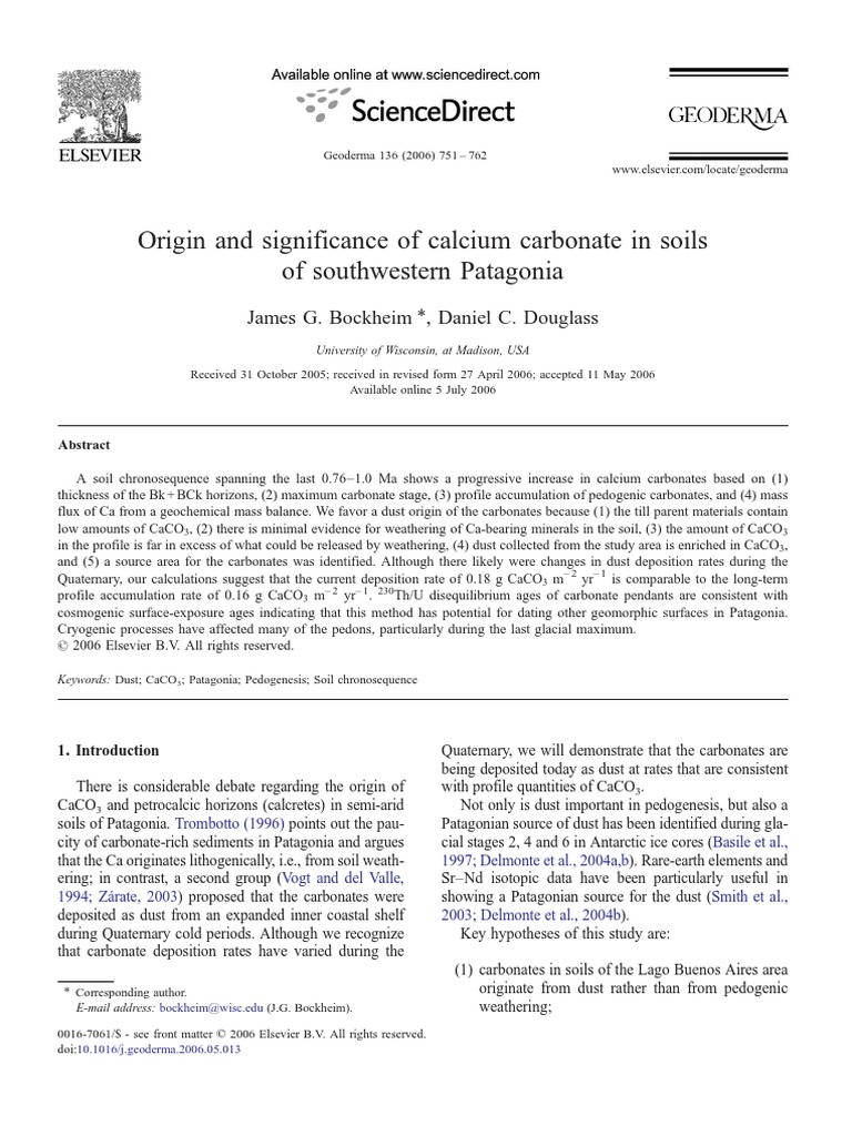 Origin and Significance of Calcium Carbonate in Soils of Southwestern ...