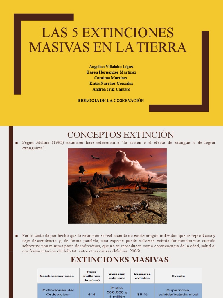 Las 5 Extinciones Masivas en La Tierra | PDF