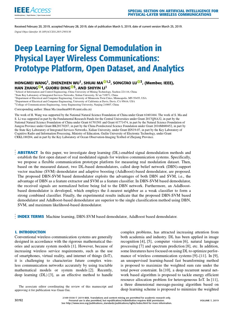 Deep Learning For Signal Demodulation In Pdf Pdf Modulation Deep