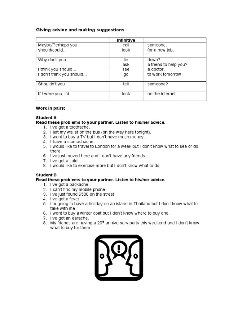 Giving Advice and Making Suggestions | PDF