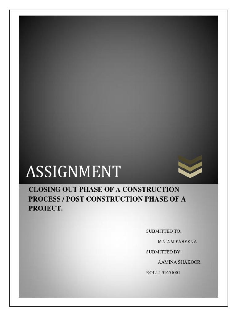Closing Out Phase of A Construction Process PDF | Download Free PDF ...