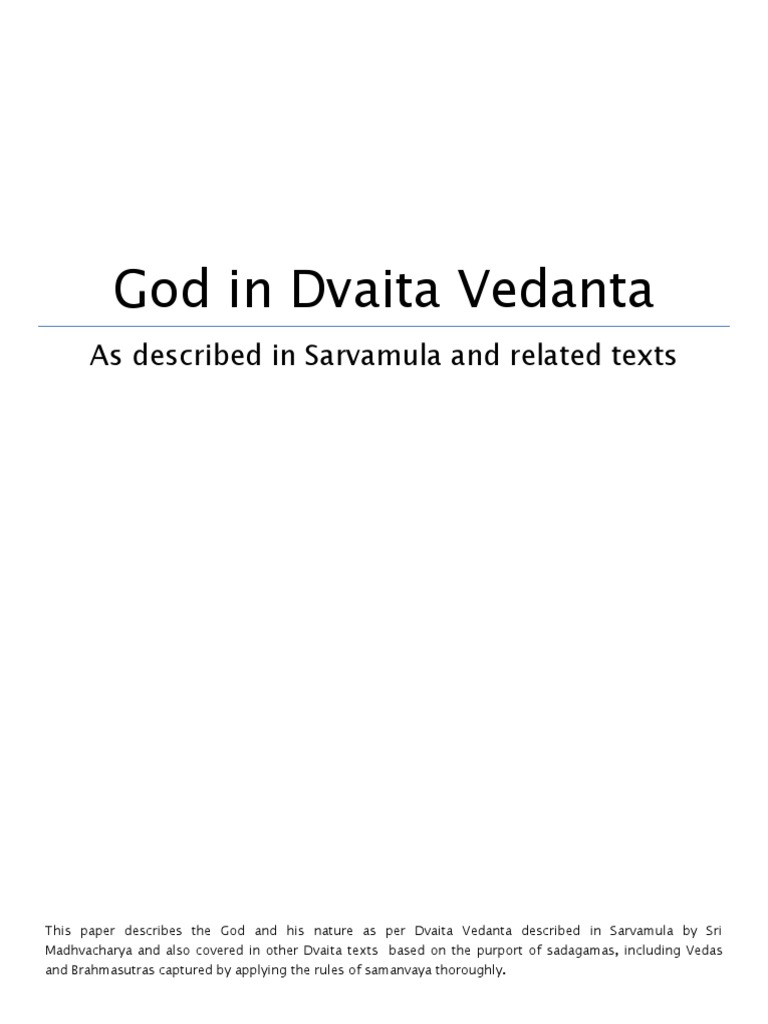 God in Dvaita Vedanta | PDF | Brahman | Vishnu