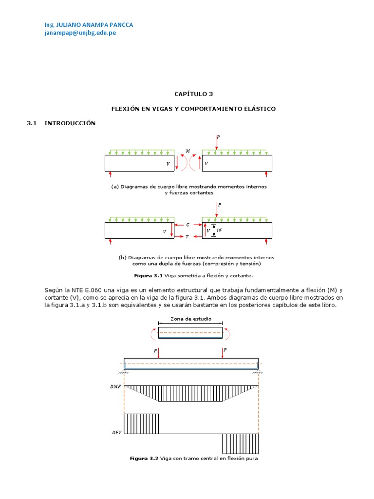 Capítulo 03 - Flexión en Vigas y Comportamiento Elástico 28-06 PDF | PDF | Doblar | Hormigón