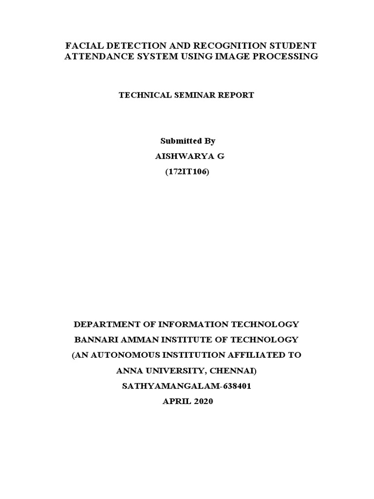 Facial Detection and Recognition Student Attendance System Using Image ...