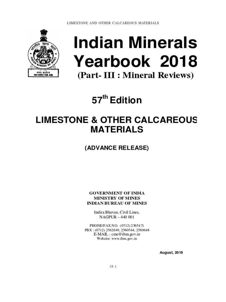 An In-Depth Review of India's Limestone and Other Calcareous Materials ...