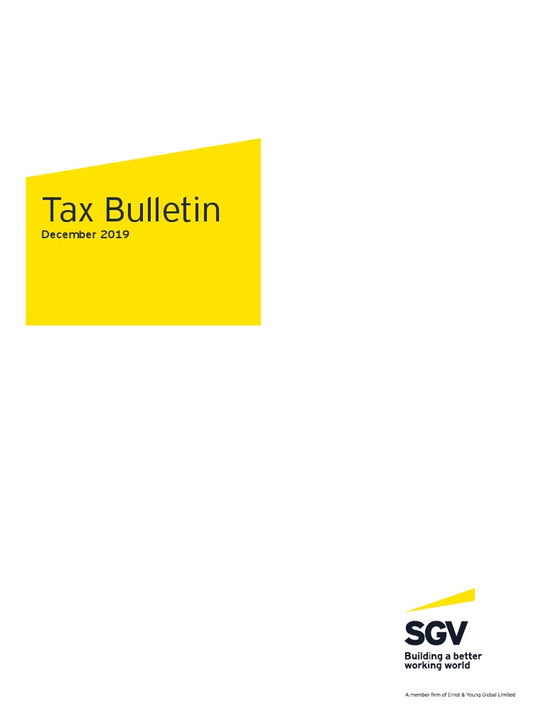 Tax Bulletin Dec 2019 | PDF | Withholding Tax | Corporate Governance