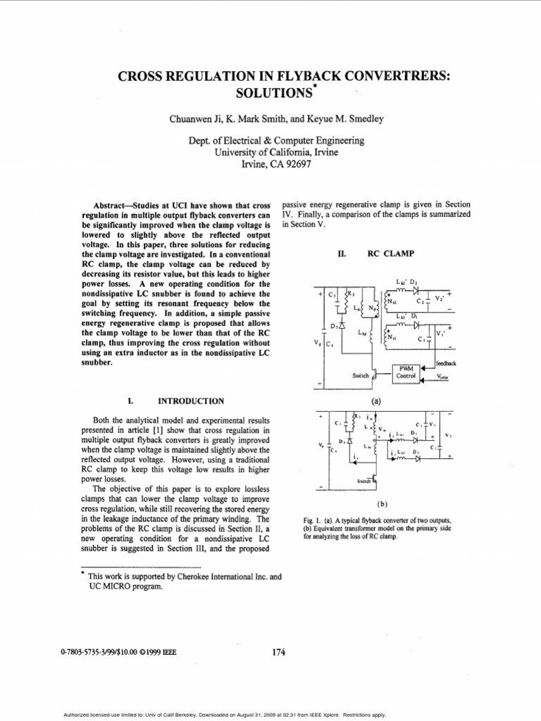 6.cross Regulation in Flyback Convertrers - Solutions | PDF | Inductance | Capacitor