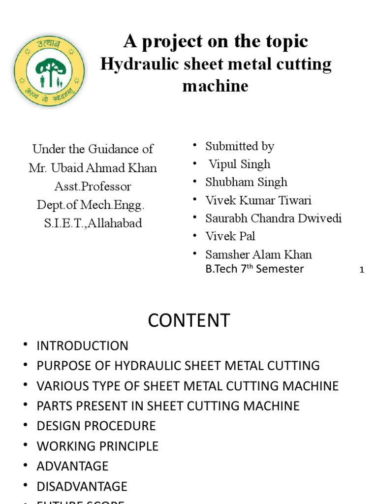 Hydraulic Sheet Metal Cutting Machine | PDF | Pump | Manufactured Goods
