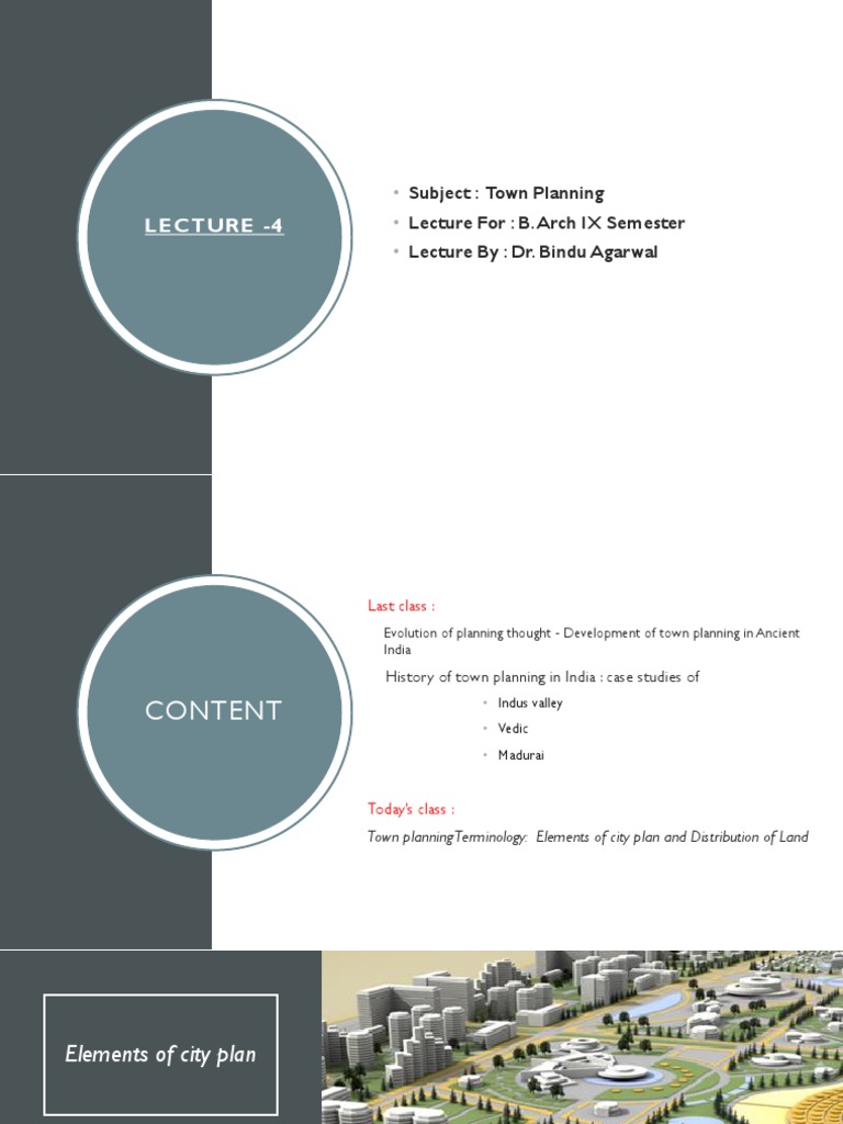 Elements of City Planning: A Summary of a University Lecture on Town ...