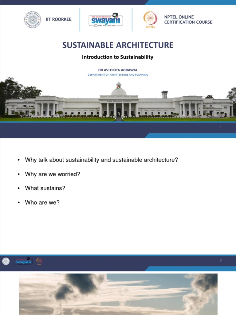 Lecture 1 Introduction To Sustainability | PDF