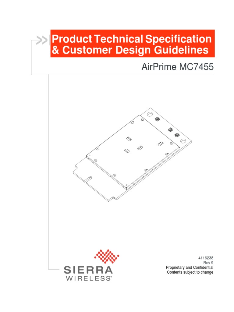 AirPrime MC7455 Product Technical Specification r9 PDF | PDF | Lte ...